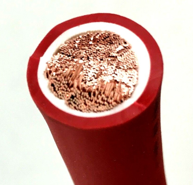 2/0 AWG 00 Gauge Battery Cable Red By the Foot OFC Copper Power Wire ...