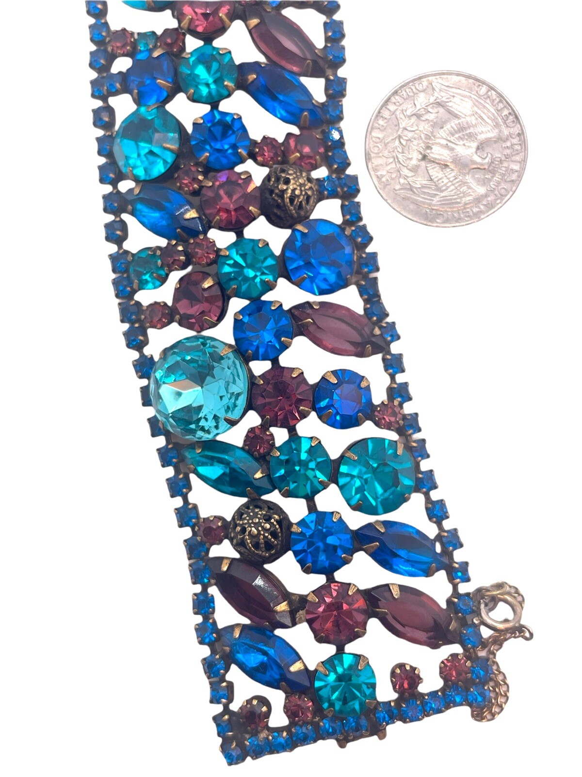 Utterly FABULOUS WEISS Rhinestone Encrusted Filigree … - Gem