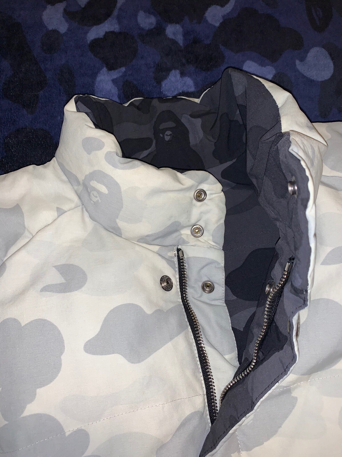 100% Authentic Bape Bathing Ape Black White Reversibl… - Gem