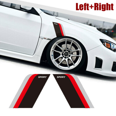 2x Sport Racing Sticker Car Body Door Fender Graphic Decal Trims Car ...