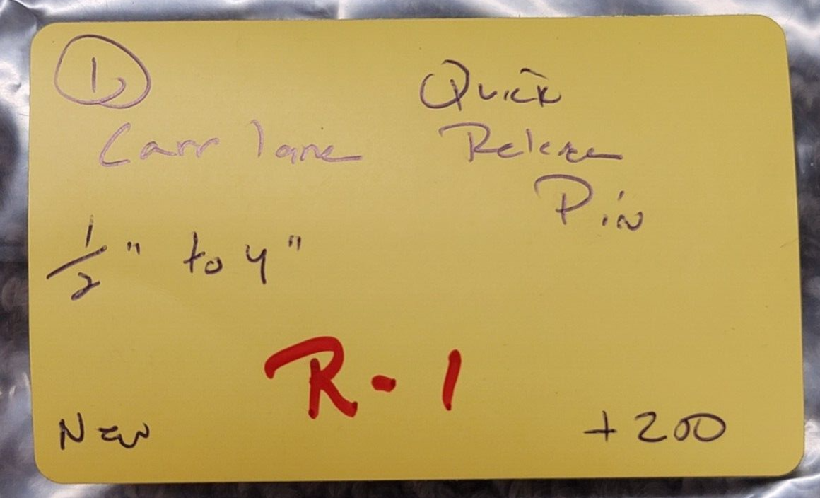 Carr Lane Push Locking Clevis Pin T-Handle Ball Quick Release 1/2" 4 CL ...