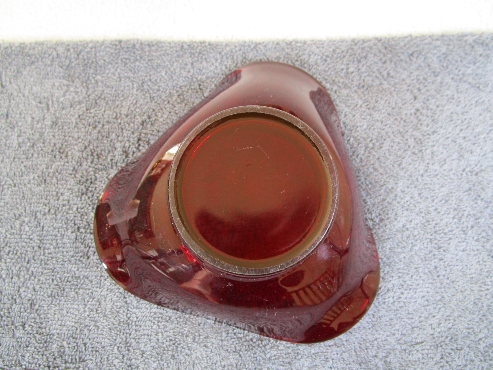 Lovely Quality Vintage Sowerby Ruby Red Glass Posy Vase Rose Bowl | eBay