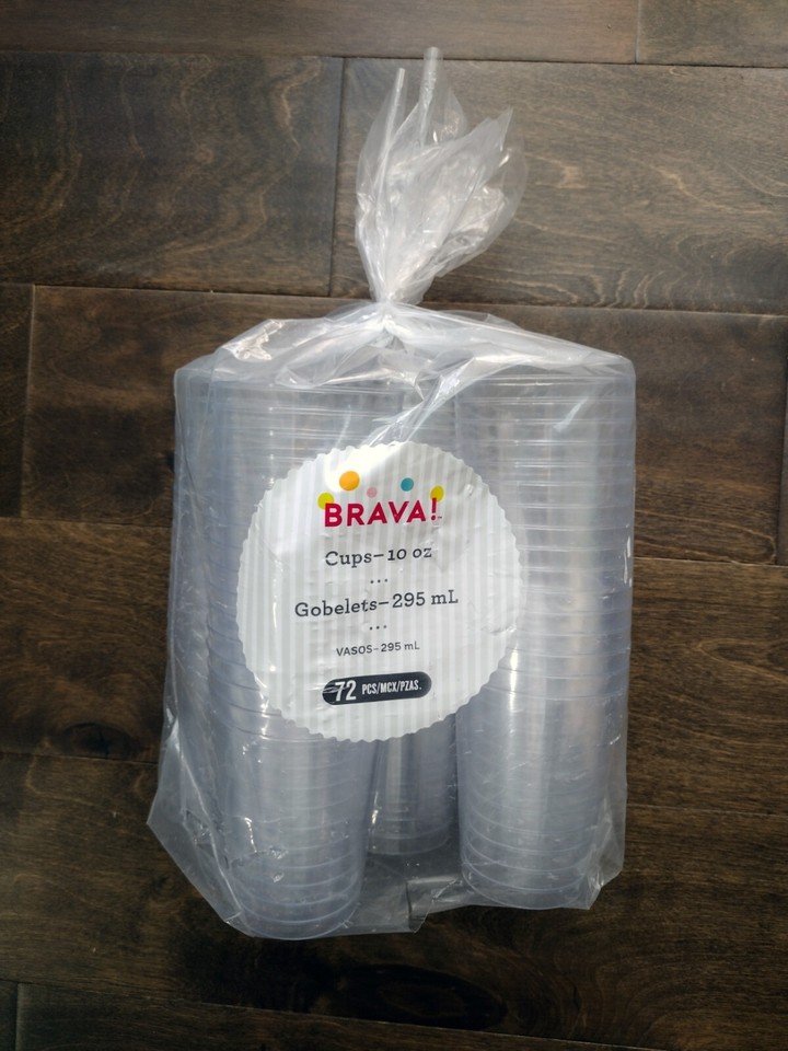 Plastic Cups Disposable (10 oz, Clear) from Brava (65) | eBay