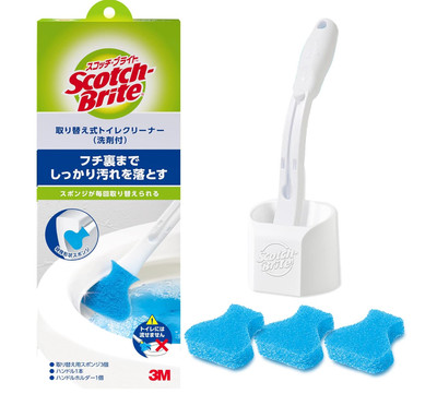 Scotch Japan Brite Toilet Cleaner Stick and Brushes 3 Refill Disposable ...