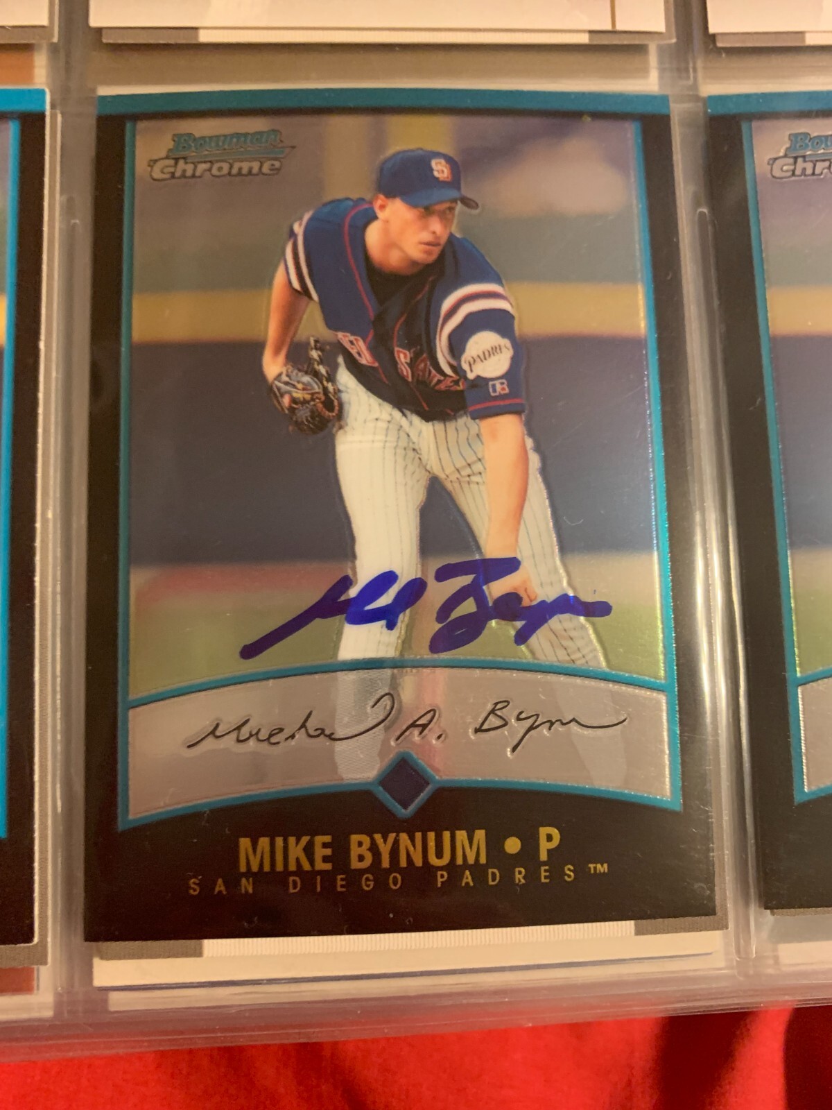 MIKE BYNUM AUTOGRAPHED SIGNED 2001 BOWMAN CHROME CARD PADRES COA | eBay
