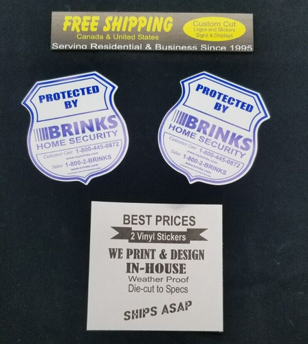 Brinks Home Alarm SECURITY SURVEILLANCE DECAL WINDOW DOOR STICKER 2 | eBay