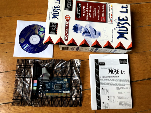 New Hercules Muse LT PCI retro sound card. DOS Windows 9x Full box and ...