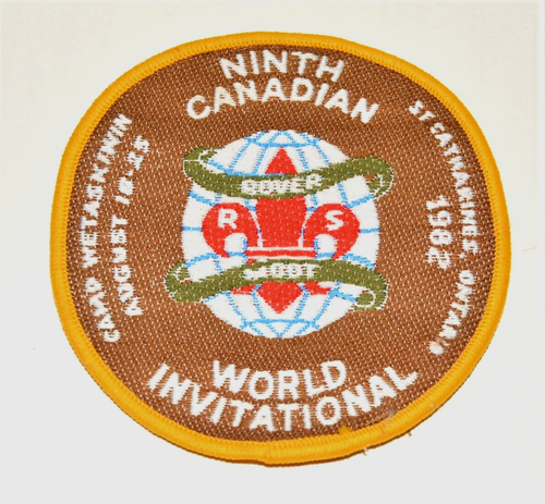 1982 WORLD INVITATIONAL Rover Moot Scout Badge Camp Wetaskiwin 9th ...