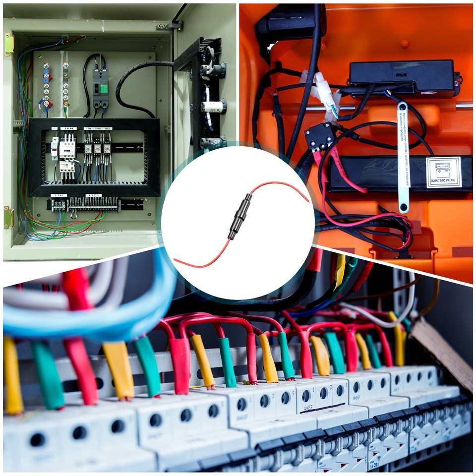 5 Pcs 6x30mm Inline Screw Type Fuse Holder 20 AWG Wire with 10 Pcs ...