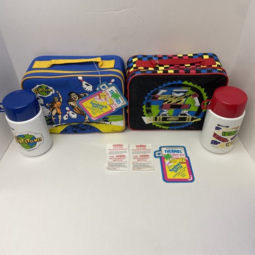The Flintstones & Crayola Crayons Vintage Retro Thermos Lunch Box New W ...