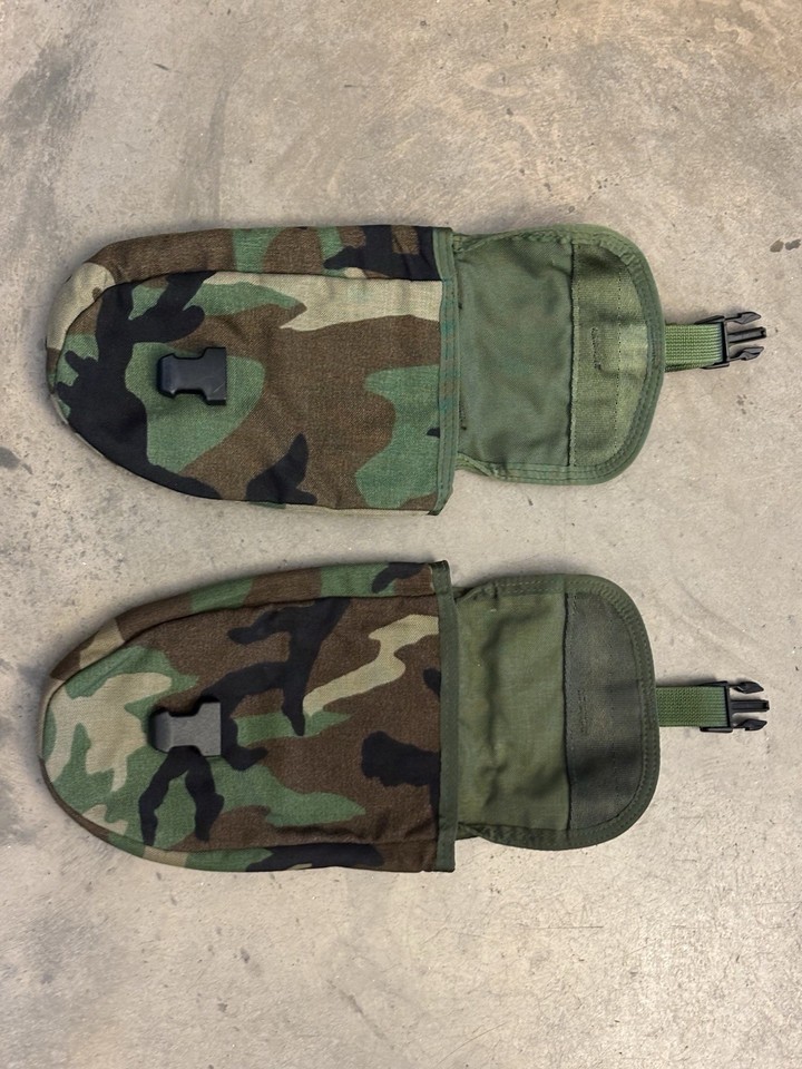 BDU WOODLAND CAMO USMC E-TOOL CARRIER M81 Trifold Shovel Etool Molle | eBay