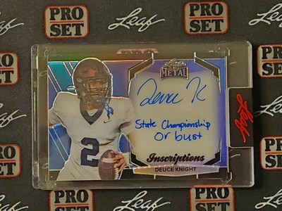 2024 Leaf Metal Deuce Knight On-Card Inscription Auto MHI-DK1 Blue 16/ ...