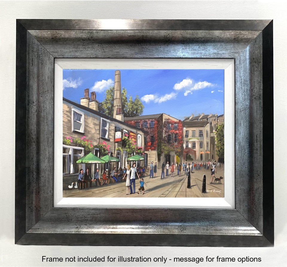 Pete Rumney Art A Day Out In Hebden Bridge W Yorkshire Signed Original ...
