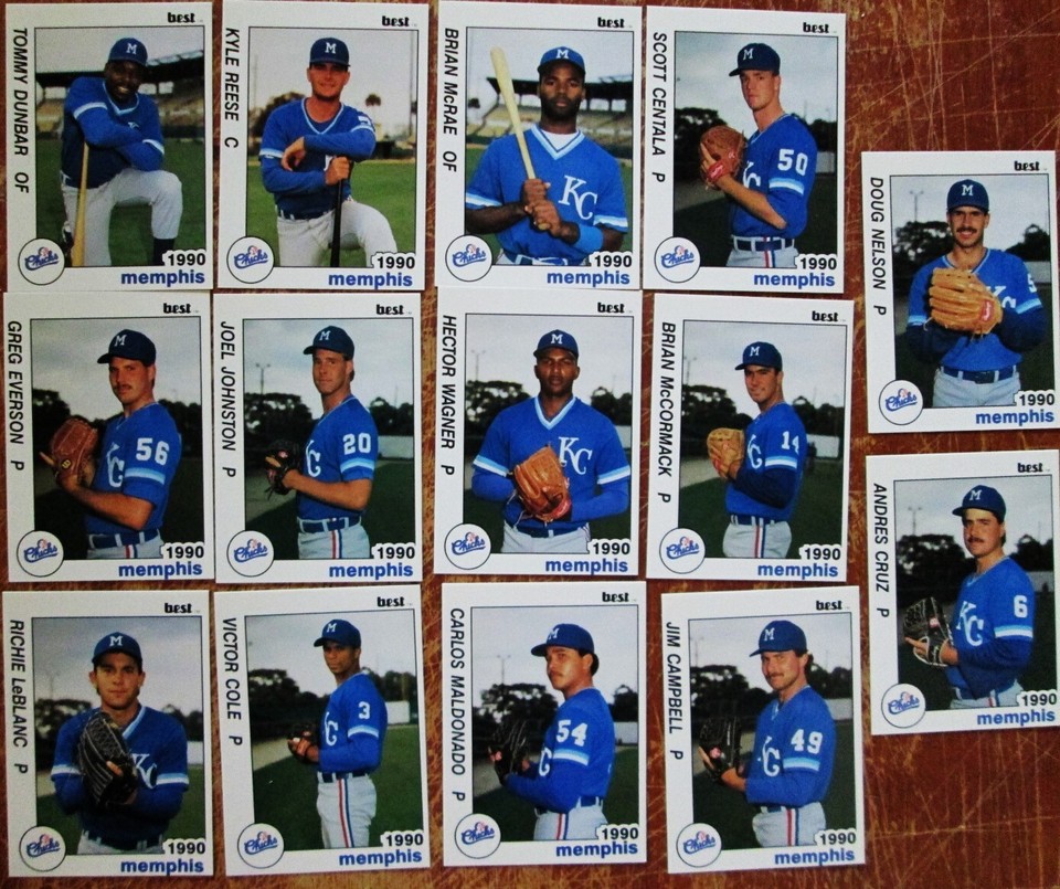 MILB TEAM SET: 1990 Memphis Chicks 29 Cards Brent Mayne, Jeff Conine | eBay