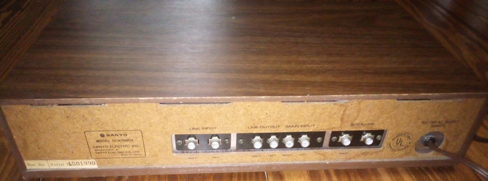 Sanyo 1970's Decoder 4 Amplifier DCA 1500X Receiver Quadraphonic Rare ...