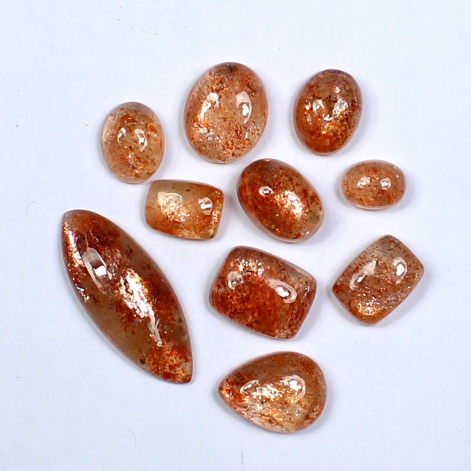 Orange Sunstone Cabochon Sunstone Loose Gemstone Mix Shape Polished ...