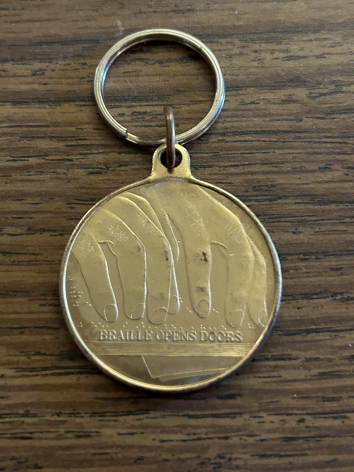 “Braille Opens Doors” Keychain 1.5” Braille Lettering On Reverse | eBay