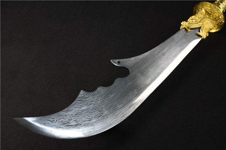 89" Long Steel Handle Guan-Gong Dao Broadsword Sharp High Manganese ...