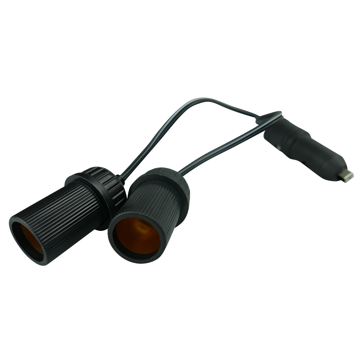 12 Volt Accessory Plug with Dual Sockets Flexible 160mm Wire Extensions ...