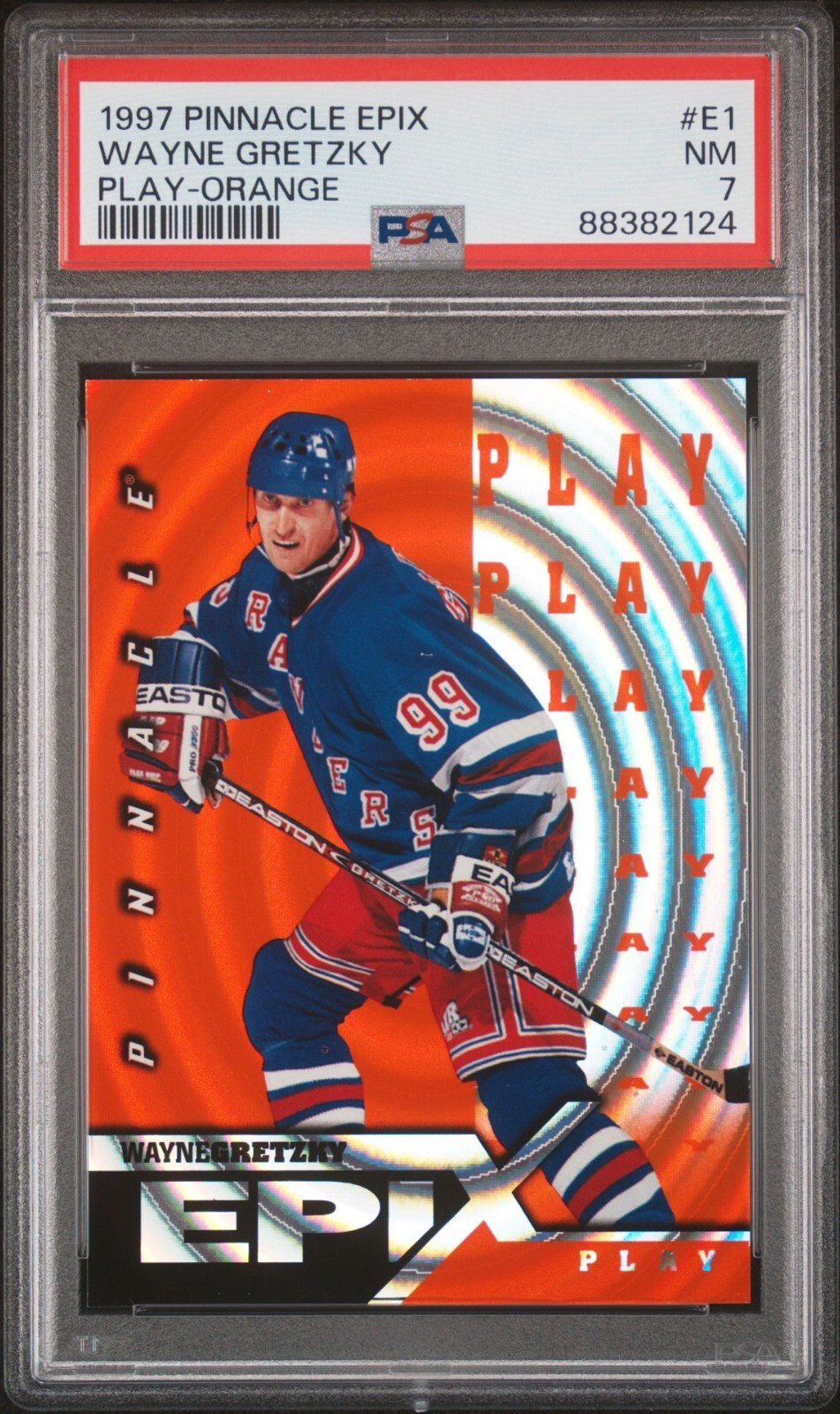 1997 Pinnacle Epix Wayne Gretzky #E1 PLAY ORANGE PSA 7 NM | eBay