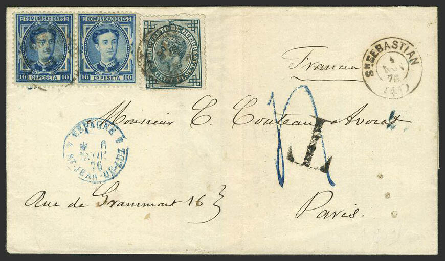 Spain. Alfonso XII. Alfonso XII. Appraised, Due To The Tax Stamp | eBay