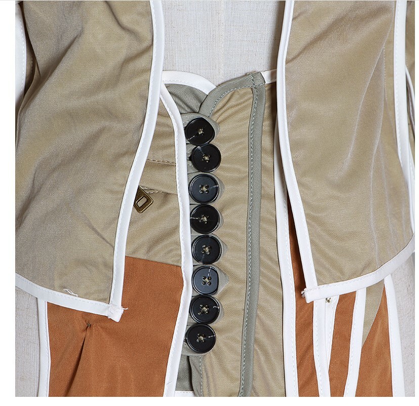 New Women Long Sleeve Western Style Square Collar Drawsting Waist ...