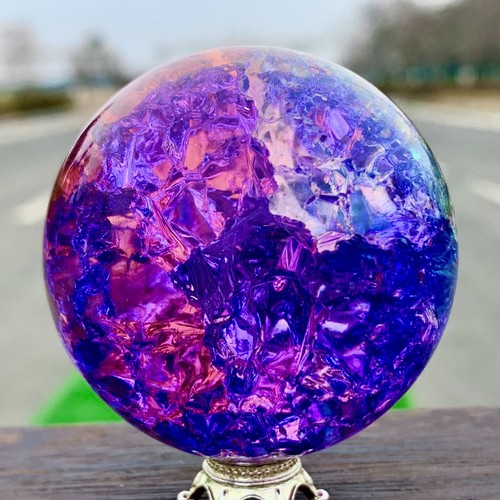156G Natural Titanium Rainbow Quartz sphere Crystal ball Healing | eBay