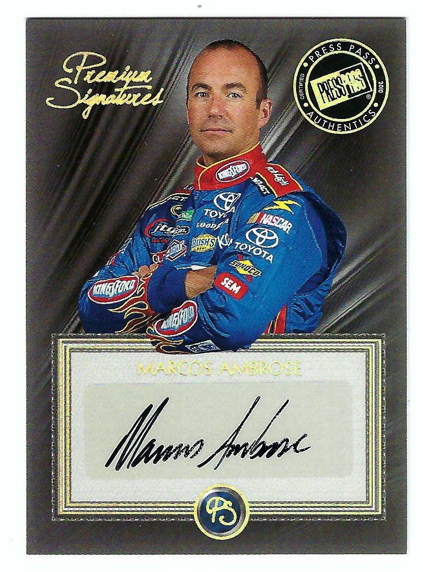 2010 Press Pass Premium Marcos Ambrose AUTO Toyota Launceston Tasmania ...