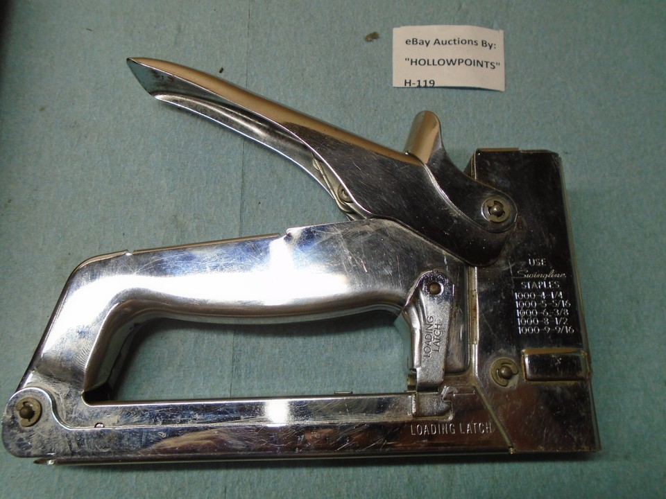 Swingline 1000 vintage Heavy Duty Staple gun kit w/ Staples Uses 1/4-9/ ...
