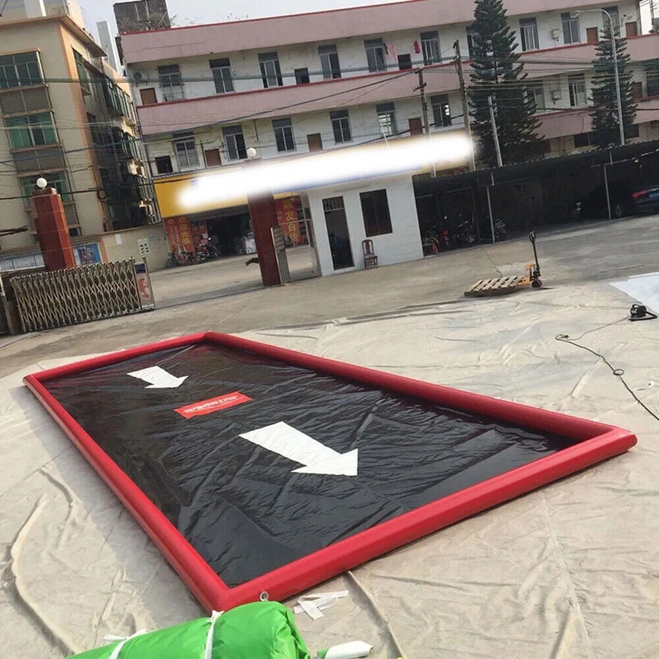 Inflatable Car Wash Mat Environment-protection Water Containment Garage ...