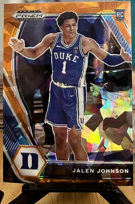 2021 Panini Prizm Draft Picks Jalen Johnson ROOKIE #10 Orange Ice ...