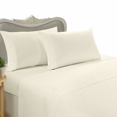 1000 Thread Count 100% Egyptian Cotton Bed Sheet Set 1000 TC FULL Ivory ...