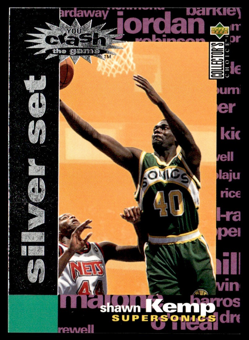 1995-96 Collector's Choice You Crash the Game Silver Set Shawn Kemp ...