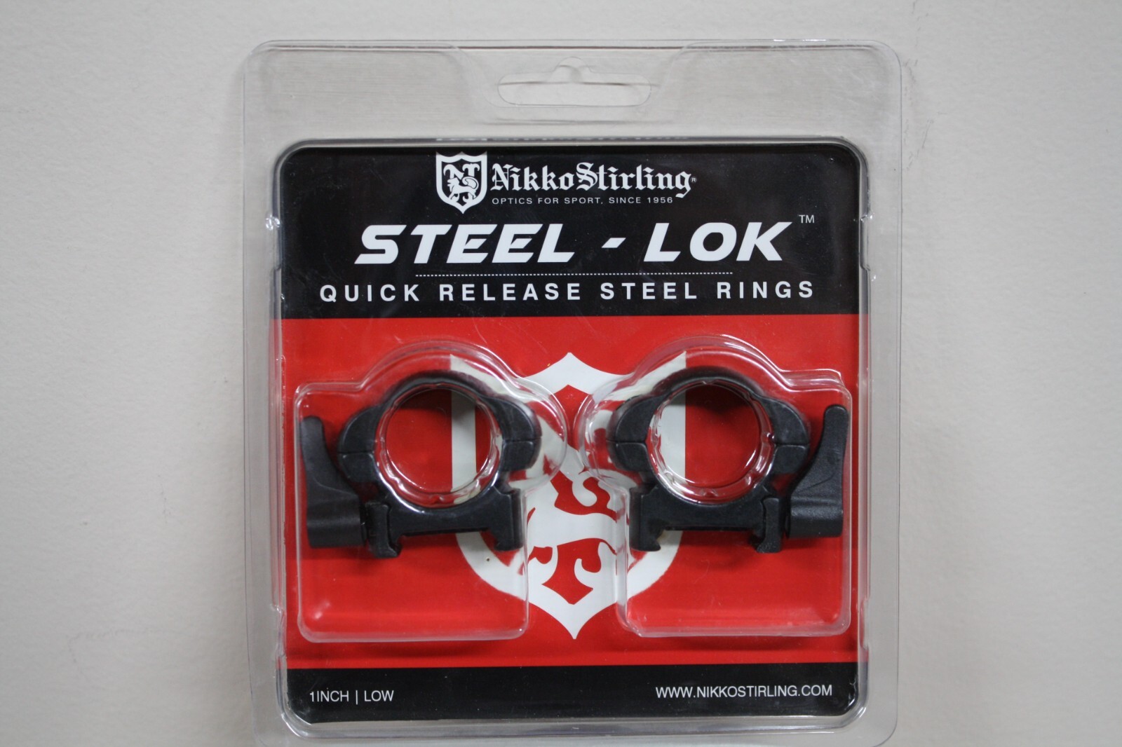 Nikko Stirling Quick Release 1in Steel Weaver Rings Low Black NSMQR1WL ...