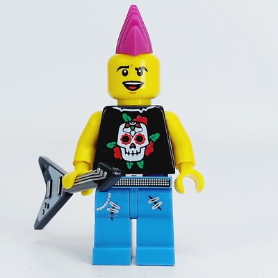 LEGO 8804 Punk Rocker Minifigure Series 4 Pink Mohawk Electric Guitar ...