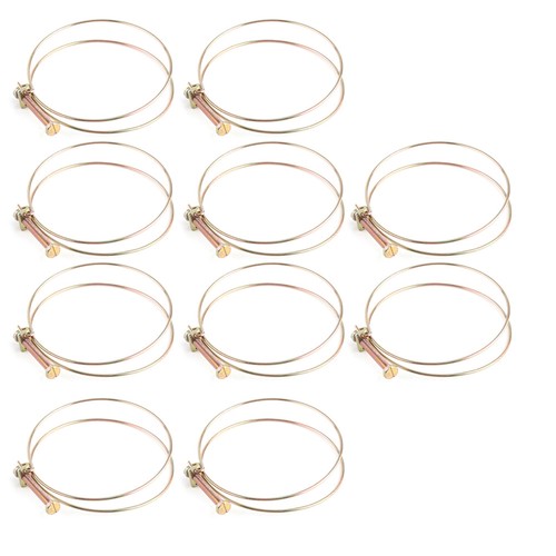 Double Wire Water Hose Clamp Pipe Clip Hoop Plumbing Fixture 94mm-100mm ...