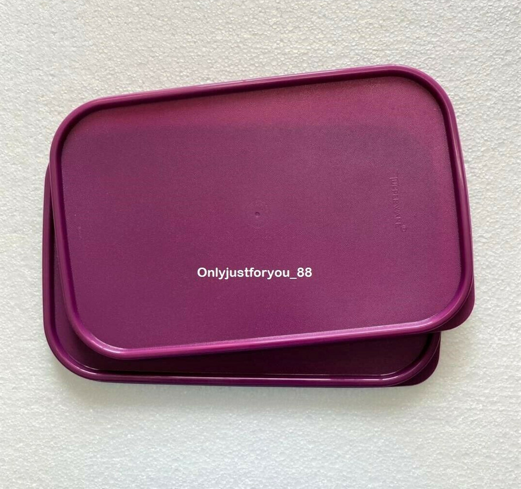 2 Tupperware Modular Mates Rectangular Seal Replacment Rectangle Lid ...