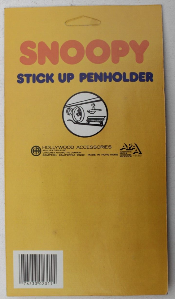 Sealed Snoopy Stick-Up Penholder HOLDING HEART Love Stationary Pen NOS ...