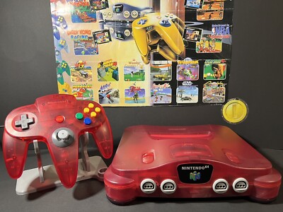 NINTENDO 64 || WATERMELON RED + CONTROLLER || RARITÄT || BLITZVERSAND ...