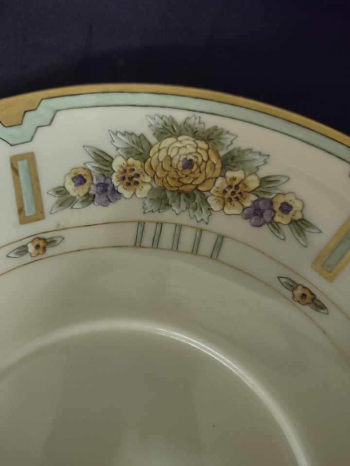 Antique Belleek Lenox Plate Hand Painted Raised Flowers & Inlay 10 3/4" Signed | eBay