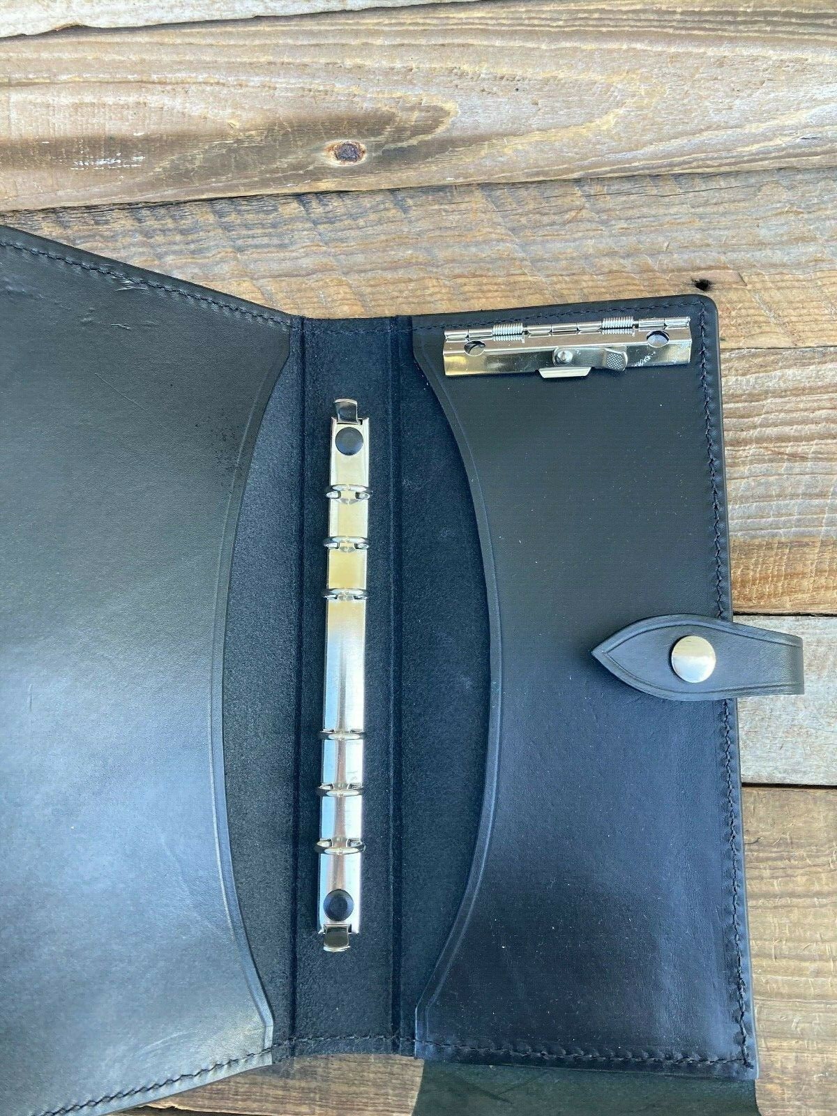 AKER Plain Black Leather Police / Sheriff Citation / Summons Ticket ...