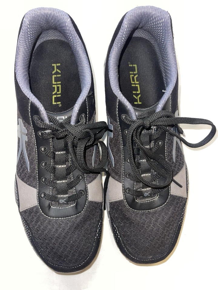 Kuru Mens Quantum 2.0 Black Gray Athletic Training Gym Sneakers Shoes ...