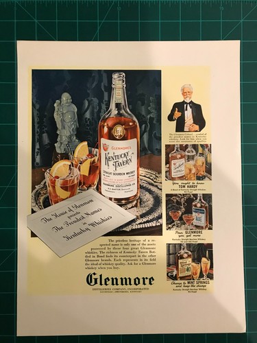 1938 Kentucky Tavern Print Ad. Glenmore Distilleries. 11"x14". | eBay