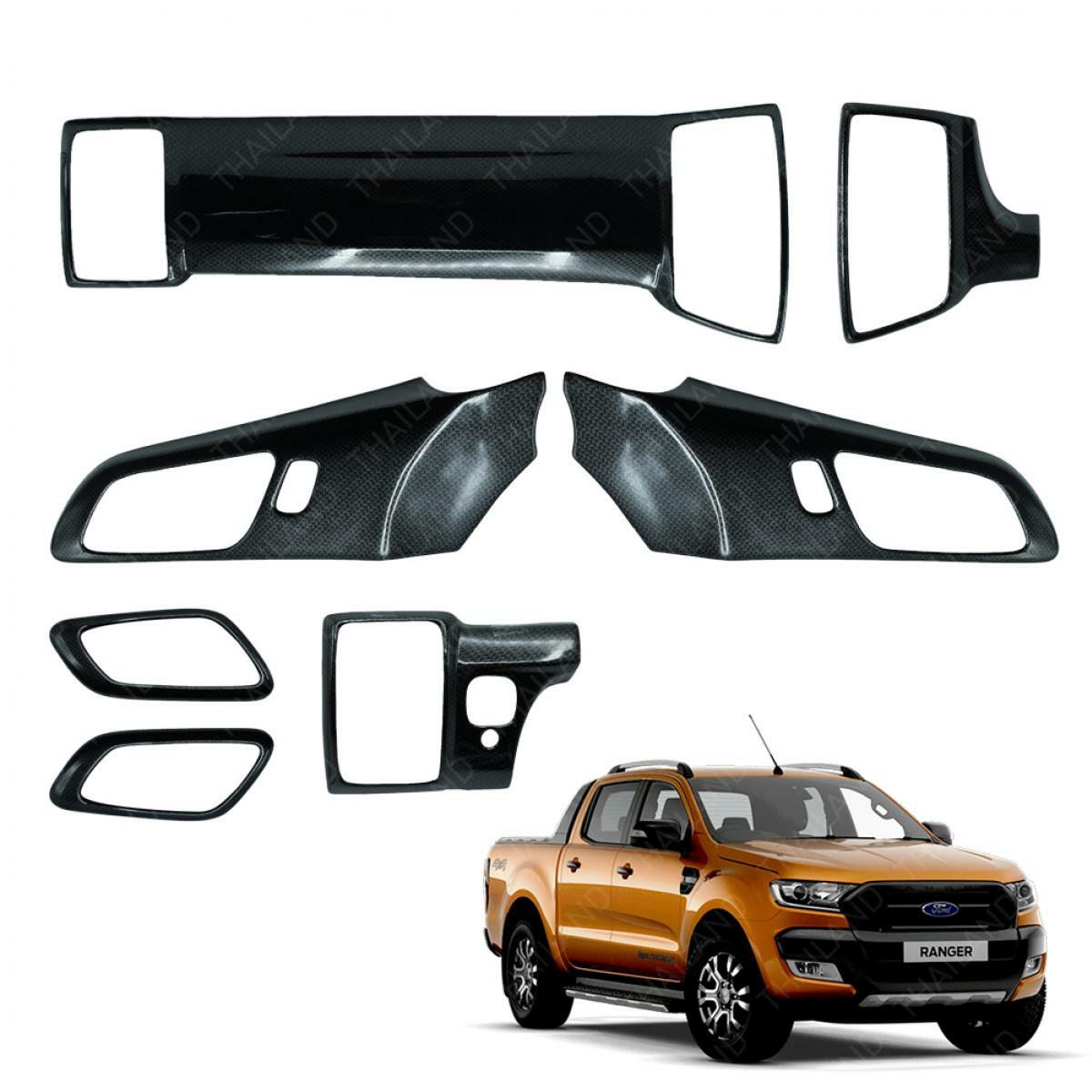 Interior Panel Dashboard Doors Air Cover Carbon Film For Ford Ranger ...