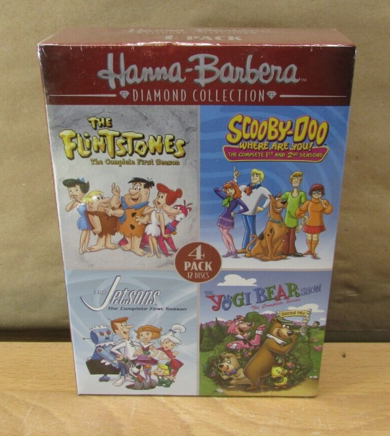 Hanna-Barbera Collection 4-DVD Pack Flintstones, Scooby-doo, Jetsons ...