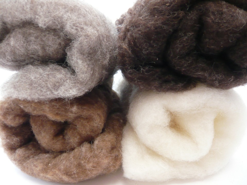 Flesh Light Heidifeathers® Curly Felting Wool Mix - 7 Colors Wool Locks ...