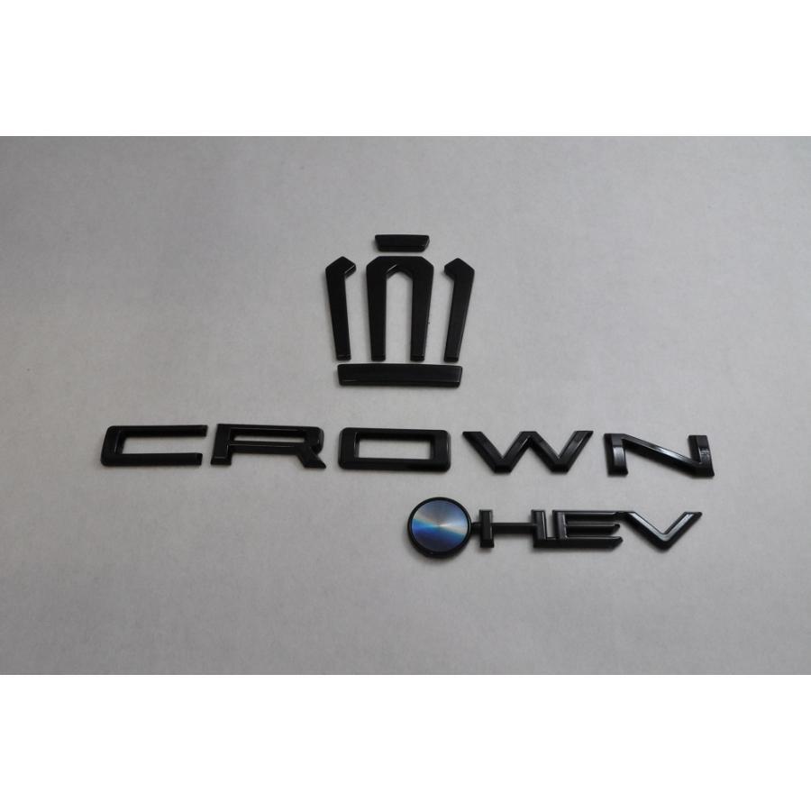 Front Rear Black EMBLEM For TOYOTA CROWN Sports AZSH36 [Set of 4] NEW ...