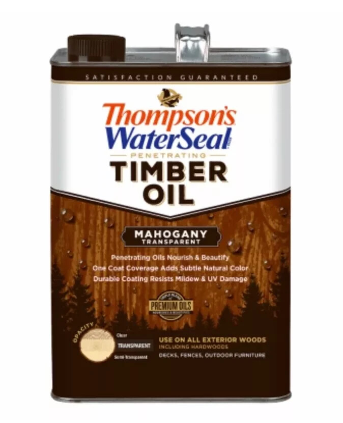 Thompson's WaterSeal Penetrating Timber Oil Transparent Stain, Mahogany ...