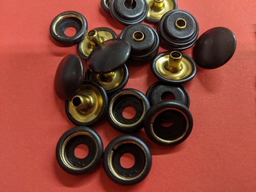 10 Government BLACK - Snaps Caps & Sockets Canvas, Auto, Boat, Durable ...