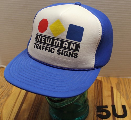 VINTAGE NEWMAN TRAFFIC SIGNS TRUCKER HAT SNAPBACK FOAM LINED EXCELLENT ...